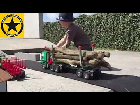 BRUDER TRUCKS for Kids Mercedes Actros LOGGING TRUCK Jack's bworld ...