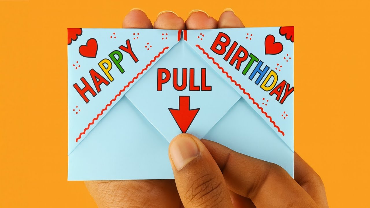 DIY - SURPRISE MESSAGE CARD FOR BIRTHDAY / birthday greeting card ...