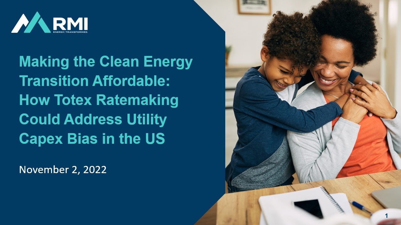 Totex Ratemaking: A New Solution to Utility Capex Bias - YouTube