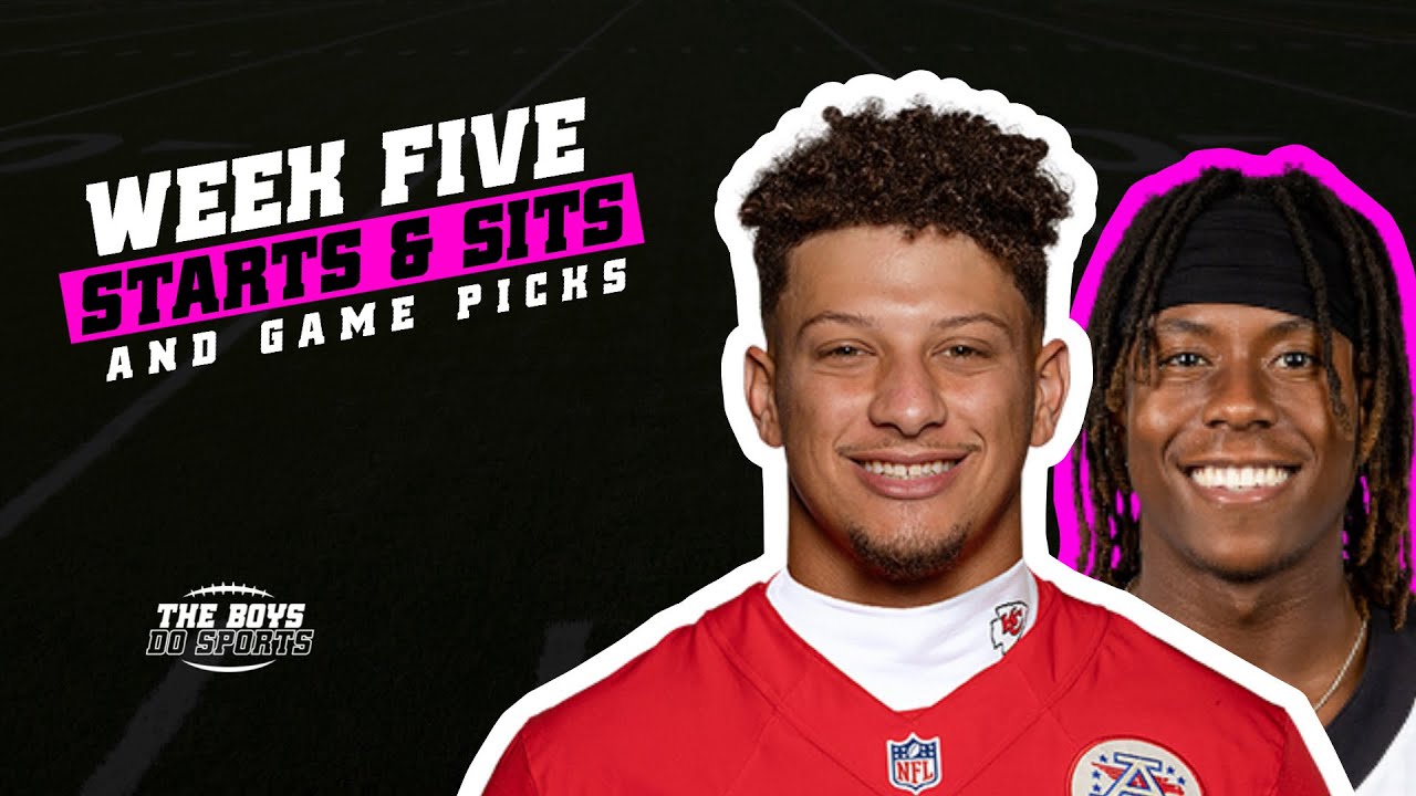 WEEK 5 STARTS & SITS || NFL FANTASY FOOTBALL - YouTube