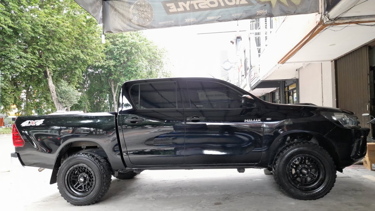 MODIFIKASI MOBIL HILUX DOUBLE CUBIN GANTI VELG RING 17 + BAN DUNLOP MT ...