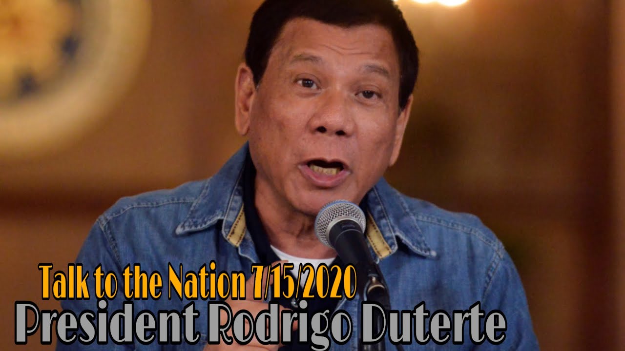 Addresses the Nation (15 July 2020) | PRESIDENT RODRIGO DUTERTE | Top ...