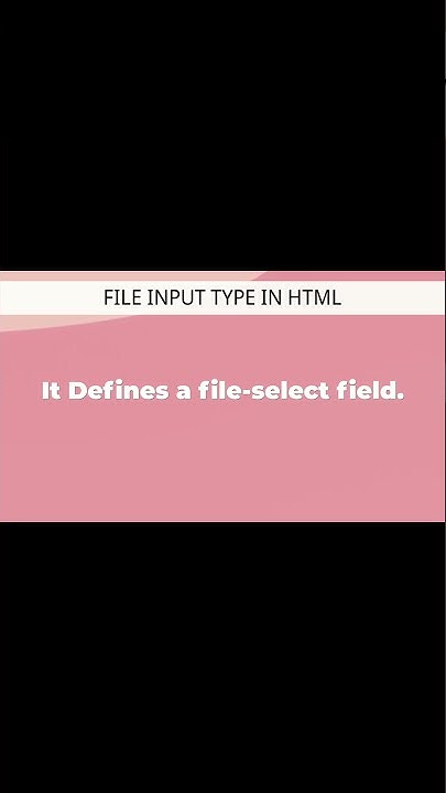 File Input Type Attribute | Input Type Attribute = #6 | Web Development ...