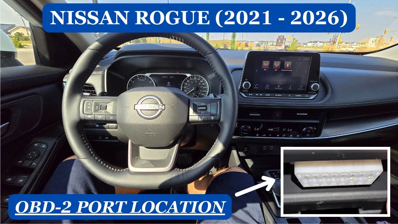 Location of OBD - 2 Port / Diagnostics Port on Nissan Rogue (2021 ...