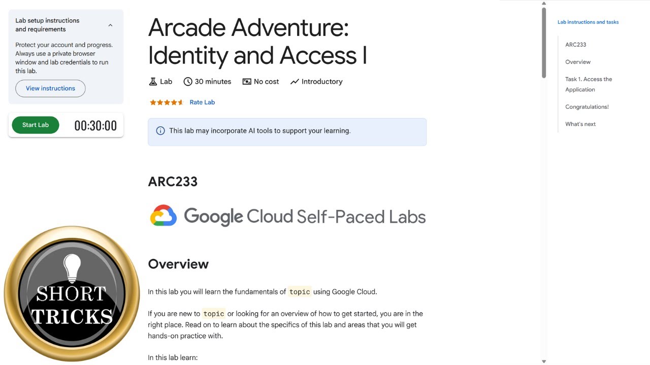 Arcade Adventure: Identity and Access I | #arc233 | #qwiklabs | #arcade ...