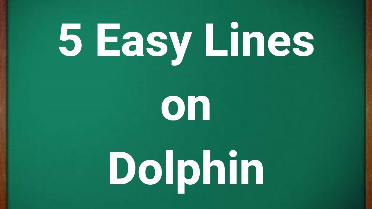 5 Lines on Dolphin in English || 5 Lines Essay on Dolphin - YouTube