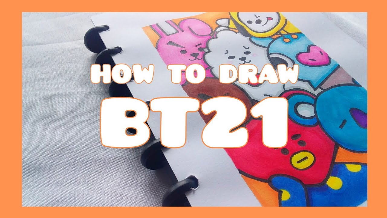 HOW TO DRAW BT21 | draw so cute bt21 | bts doodle art | drawing ...
