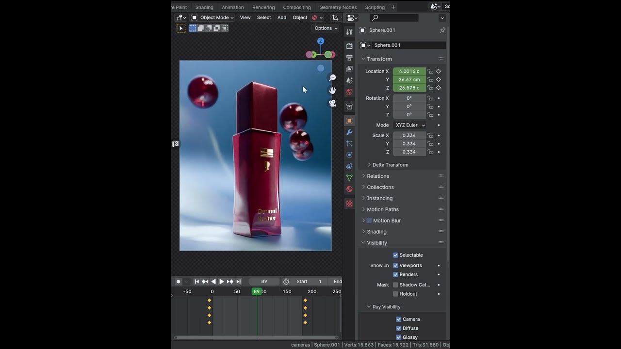 Blender Hint n°4 - Delta Transform #blender #tutorial #b3d #blendertips - YouTube