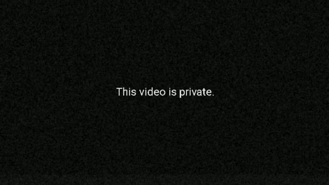 This video is private. - YouTube