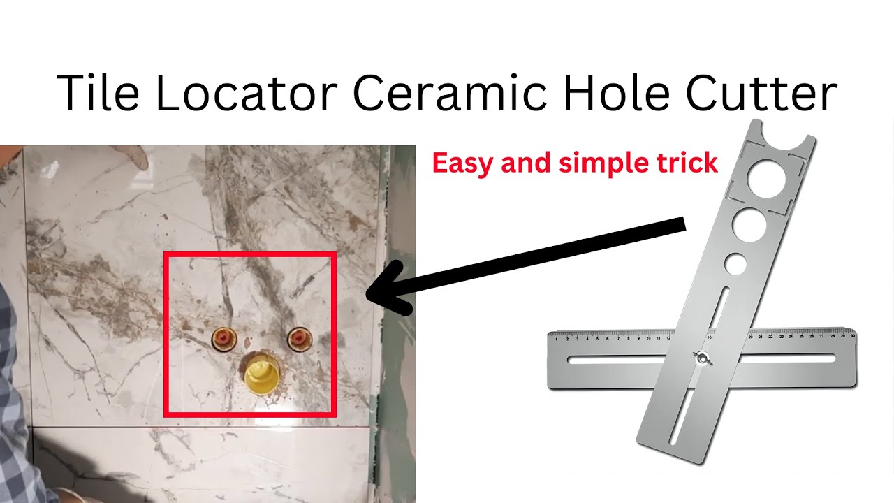 Adjustable Tile Locator To Wall Marking Position Ruler Ceramic Hole ...