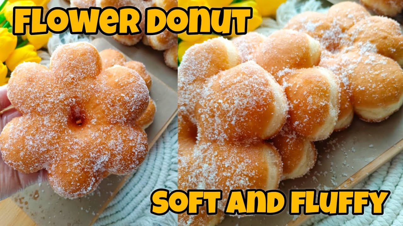 Fluffy Flower Donut Recipe! - YouTube