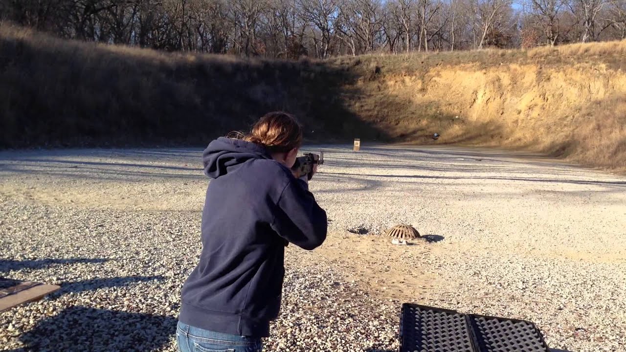 Erika shooting AK47 - YouTube