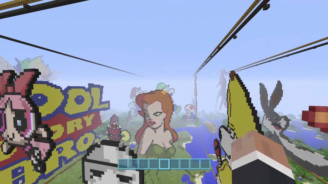 Minecraft: Ps4 Pixel Art World - YouTube