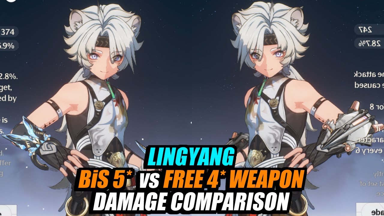 Lingyang BiS 5* Weapon vs Free 4* Weapon Damage Comparison - Wuthering ...