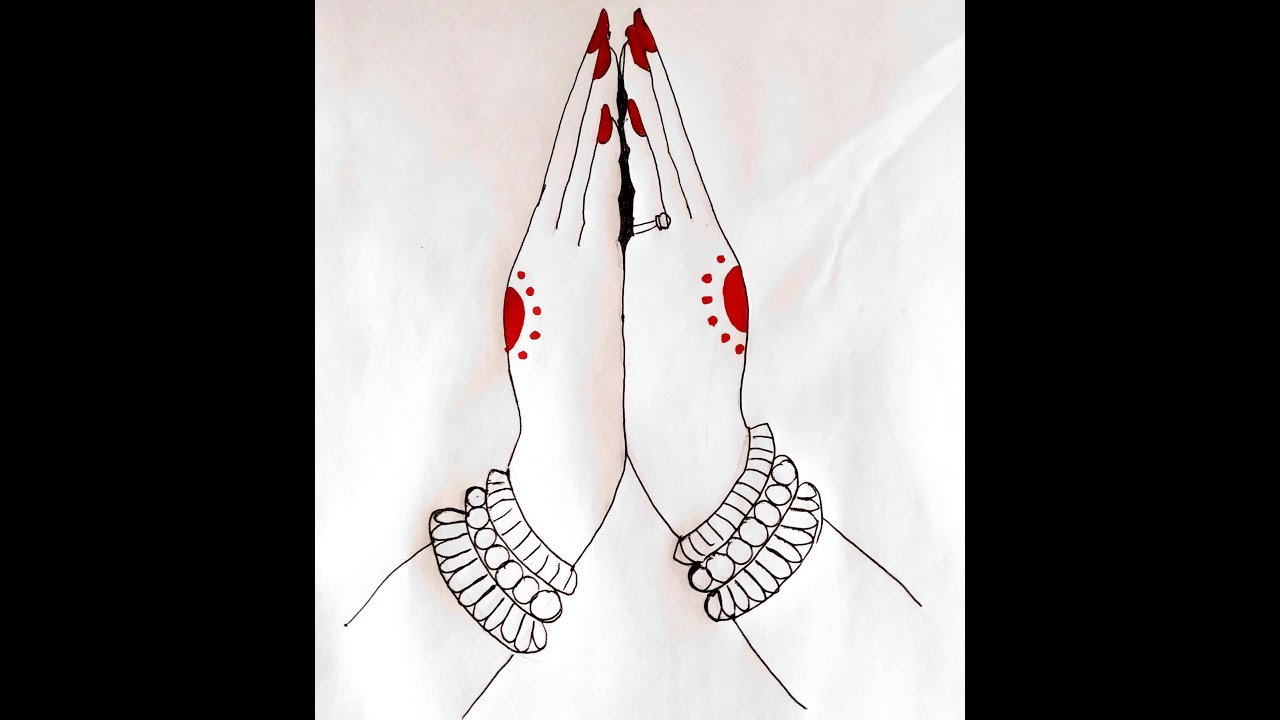 Classical dancer | how to draw joined hands | Quick draw - YouTube