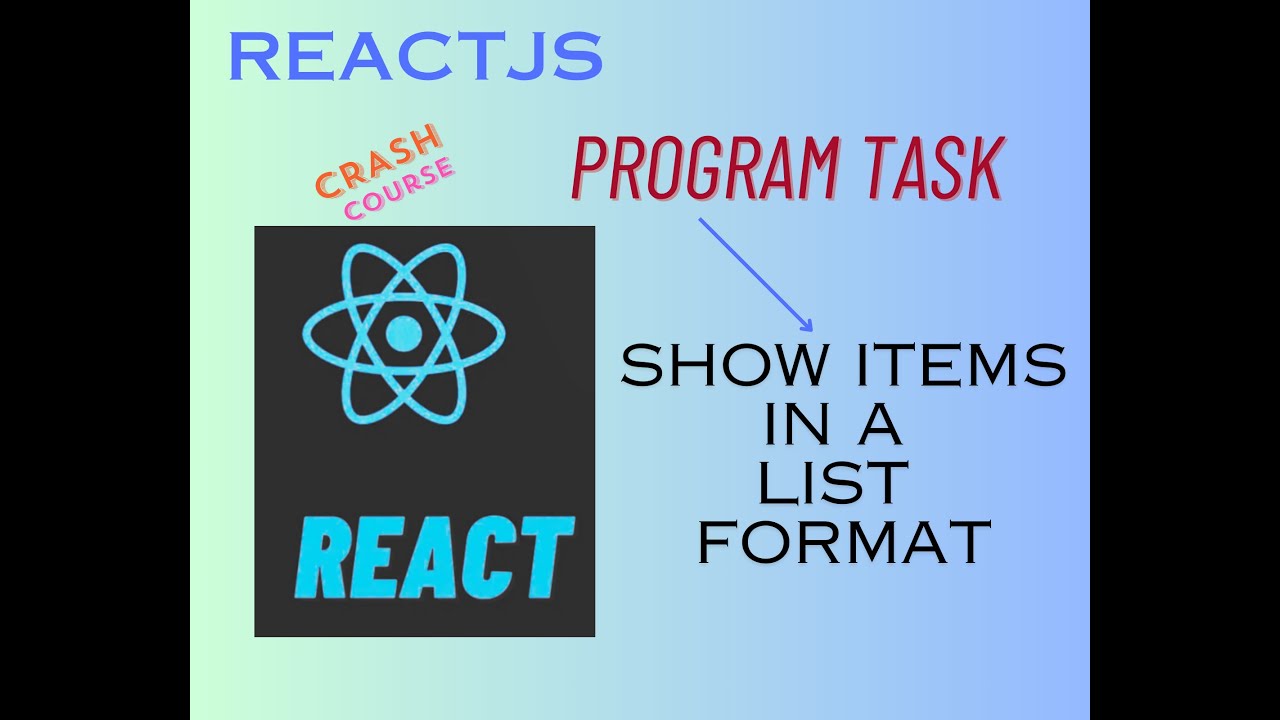 React Show Items In A LIST Format YouTube React Show Items In A LIST Format YouTube