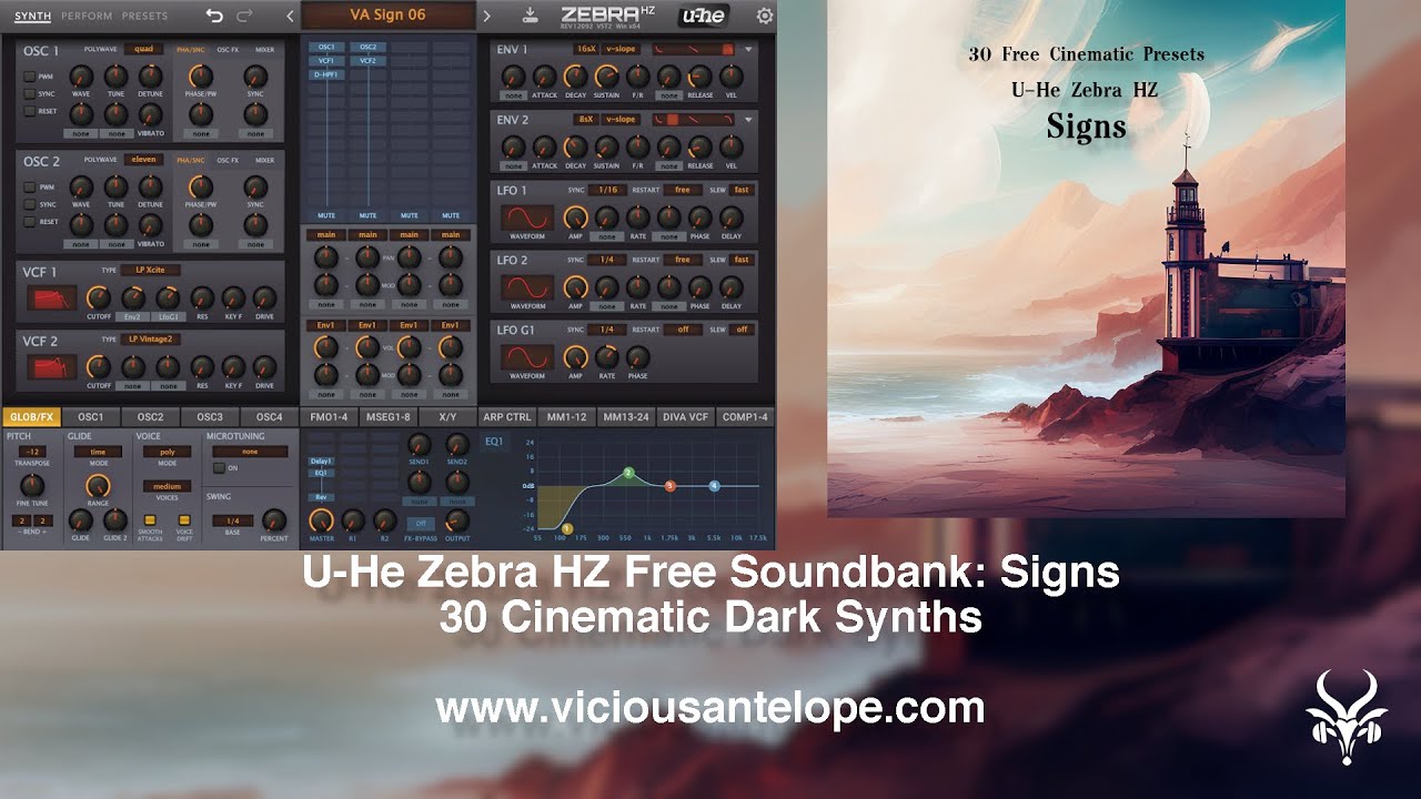 U-He Zebra HZ Free Presets | Vicious Antelope - Signs - YouTube