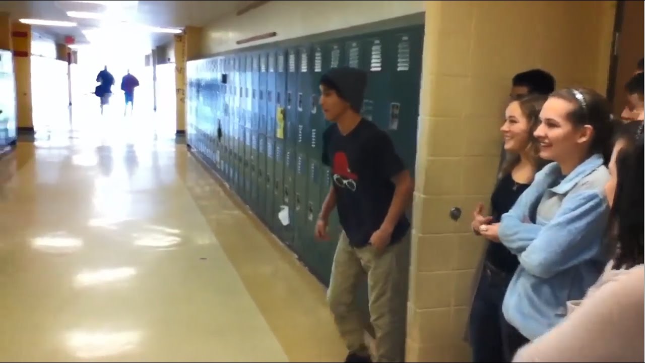 kid tries to impress girls, goes very wrong - YouTube