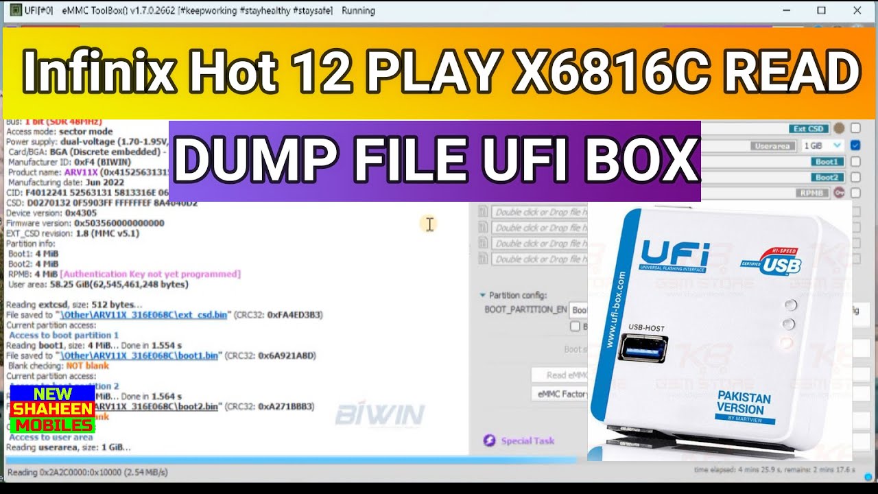 Infinix Hot 12 PLAY X6816C READ DUMP FILE UFI BOX - YouTube