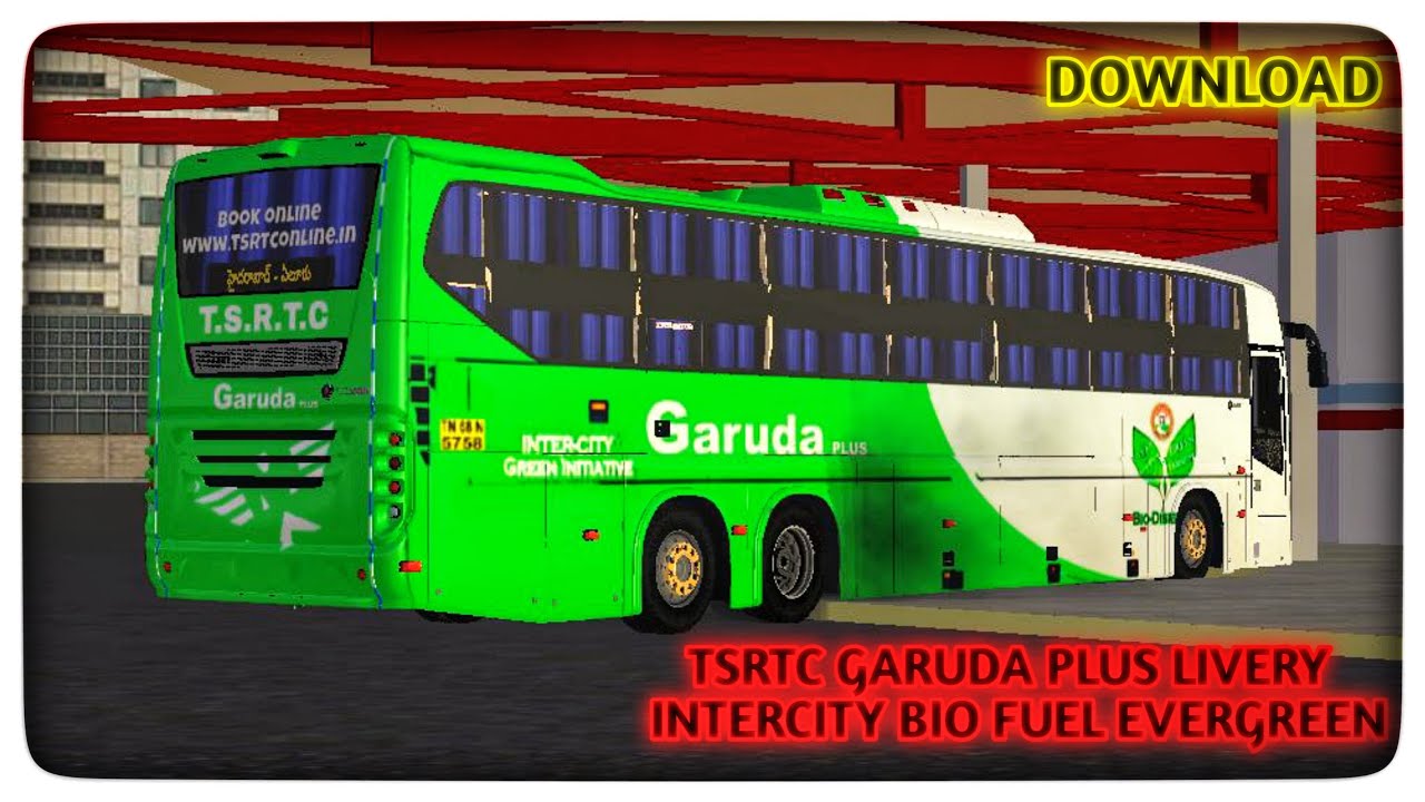 TSRTC GARUDA PLUS BIO FUEL INTERCITY FOR SCANIA SLEEPER BUS MOD - YouTube