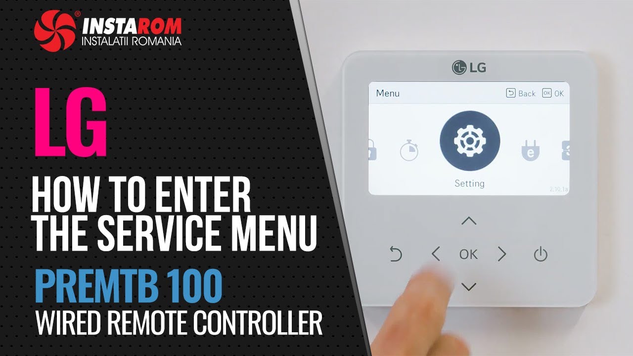 How to enter the service menu on PREMTB100 LG wall remote controller ...