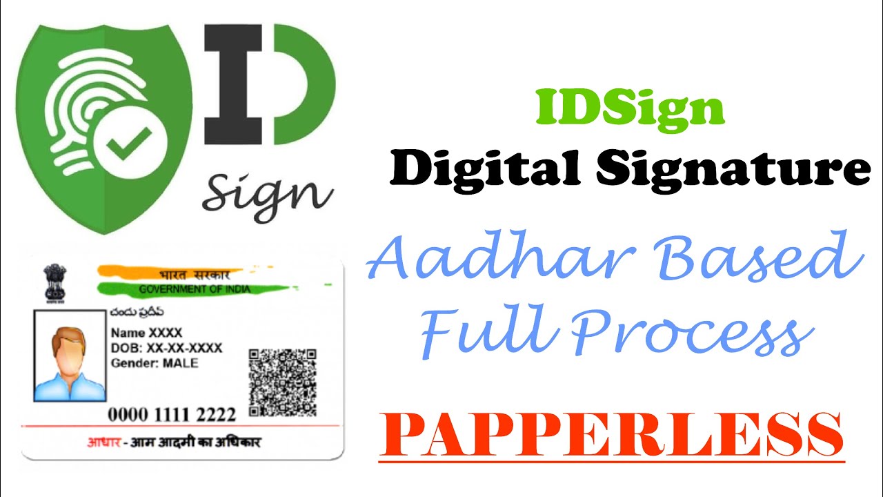 IDSign Aadhar Based DSC Process | IDSign Individual DSC Process ...