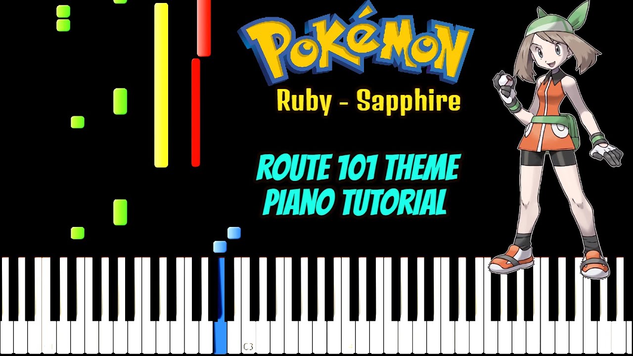 Pokemon Ruby/Sapphire - Route 101 Theme - Piano Tutorial - YouTube