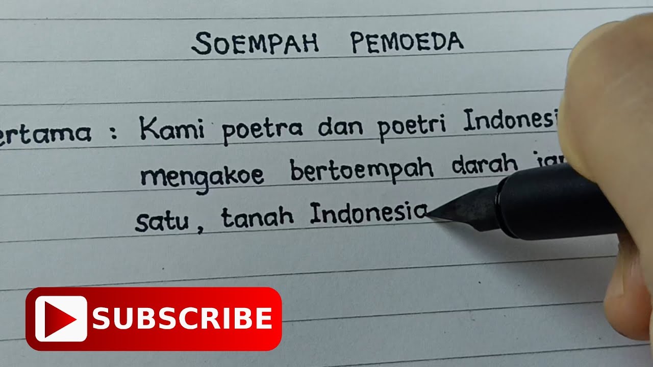 Tulisan Tangan Bagus, Rapi, Indah, Bersih ~ Isi Naskah Teks Asli Sumpah ...