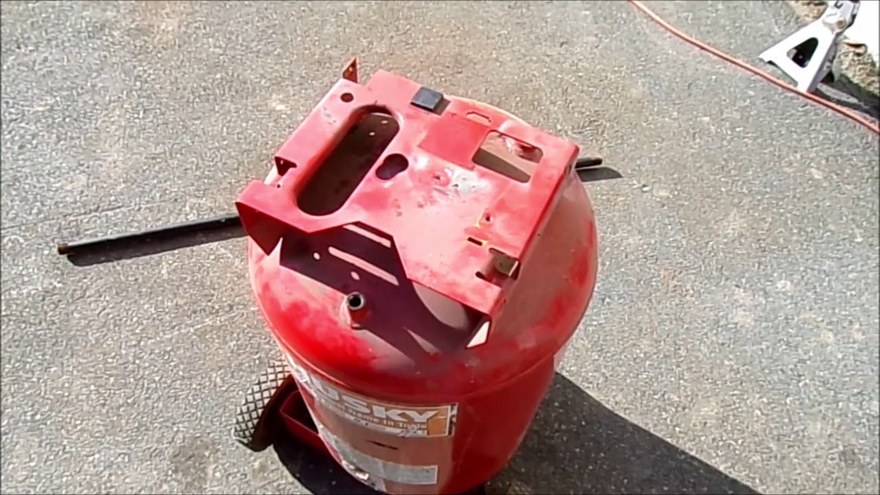 Build an Expansion tank for air compressor out of junk! - YouTube