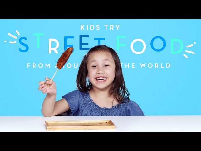 Kids Try Street Food From Around The…: English ESL video lessons