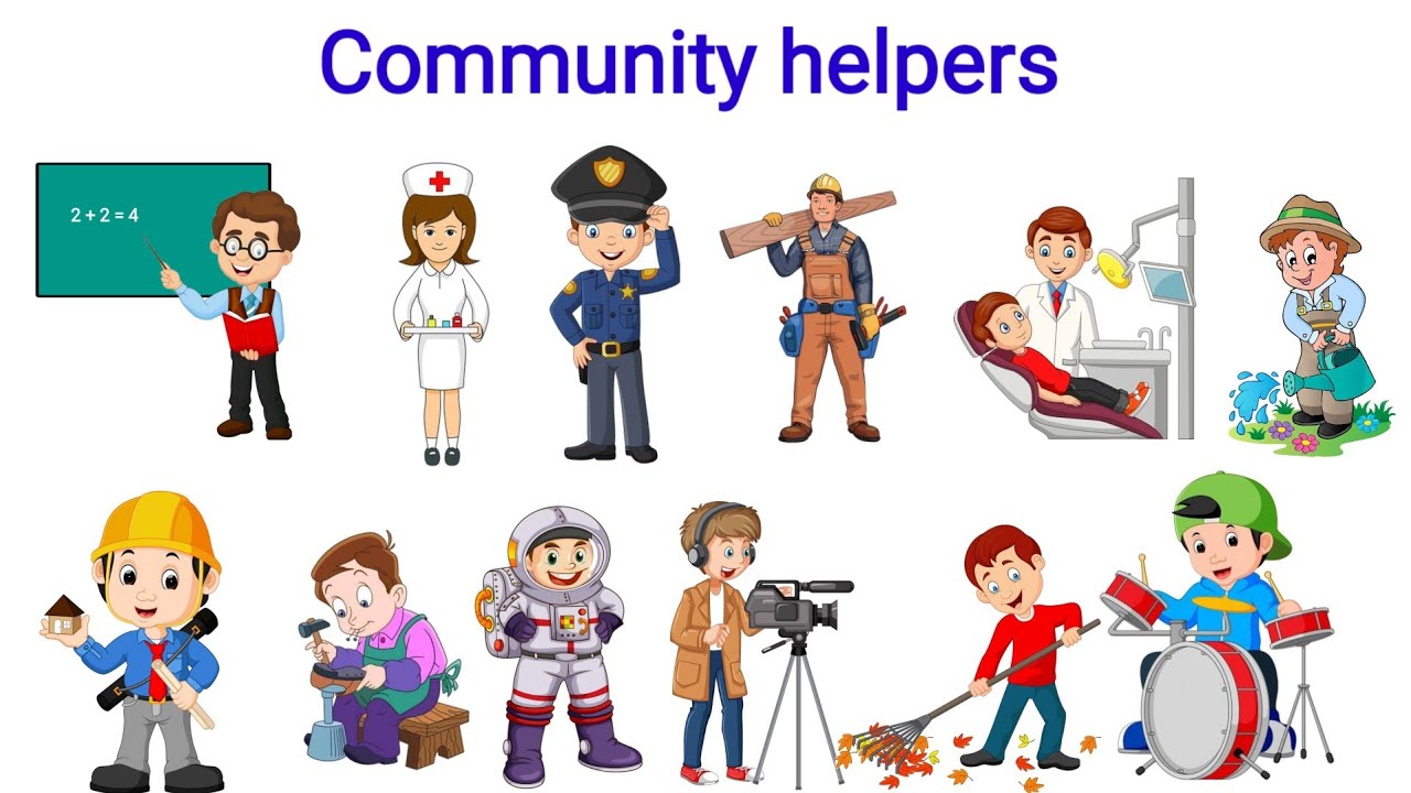 Our community helpers / jobs and occupations / community helpers name ...