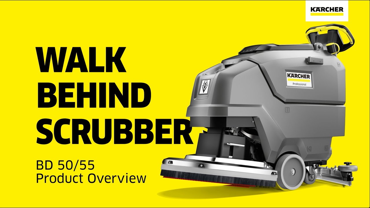 Kärcher BD 50/55 Walk-Behind Scrubber : Overview - YouTube