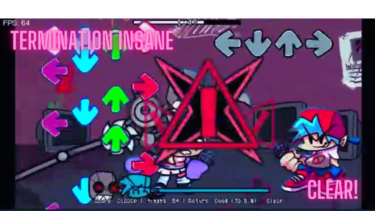 Termination Insane Clear! | 1 Hit | FNF VS QT Insane - YouTube