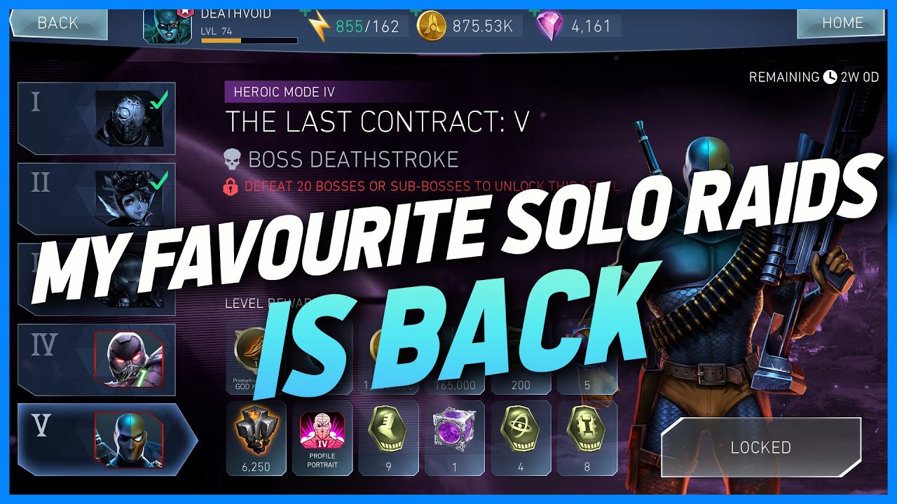 Injustice 2 Mobile | The Last Contract Solo Raids Is Back | Heroic 4 Tier 4 - YouTube