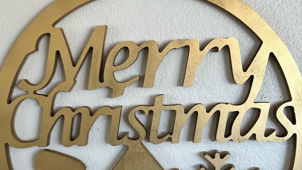 Christmas Sign in MDF w/ Plywood backing - YouTube