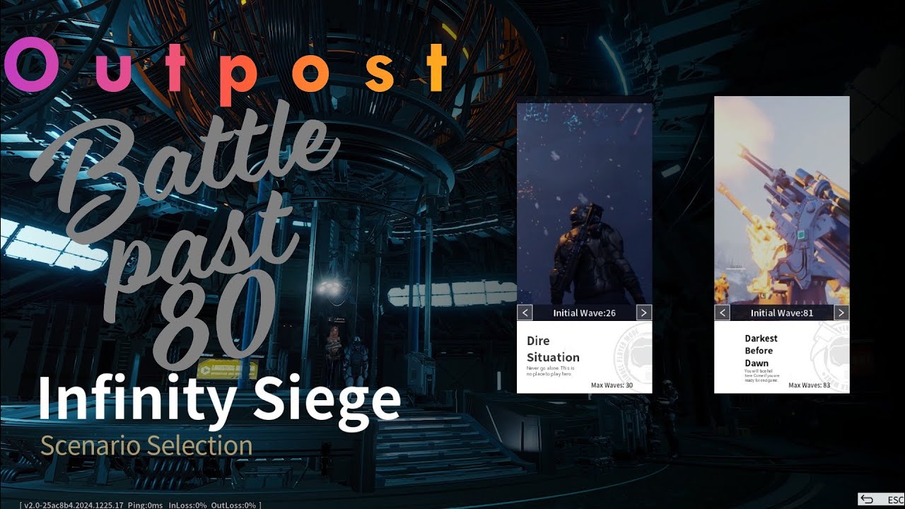 Outpost infinity siege 80+ endless - YouTube
