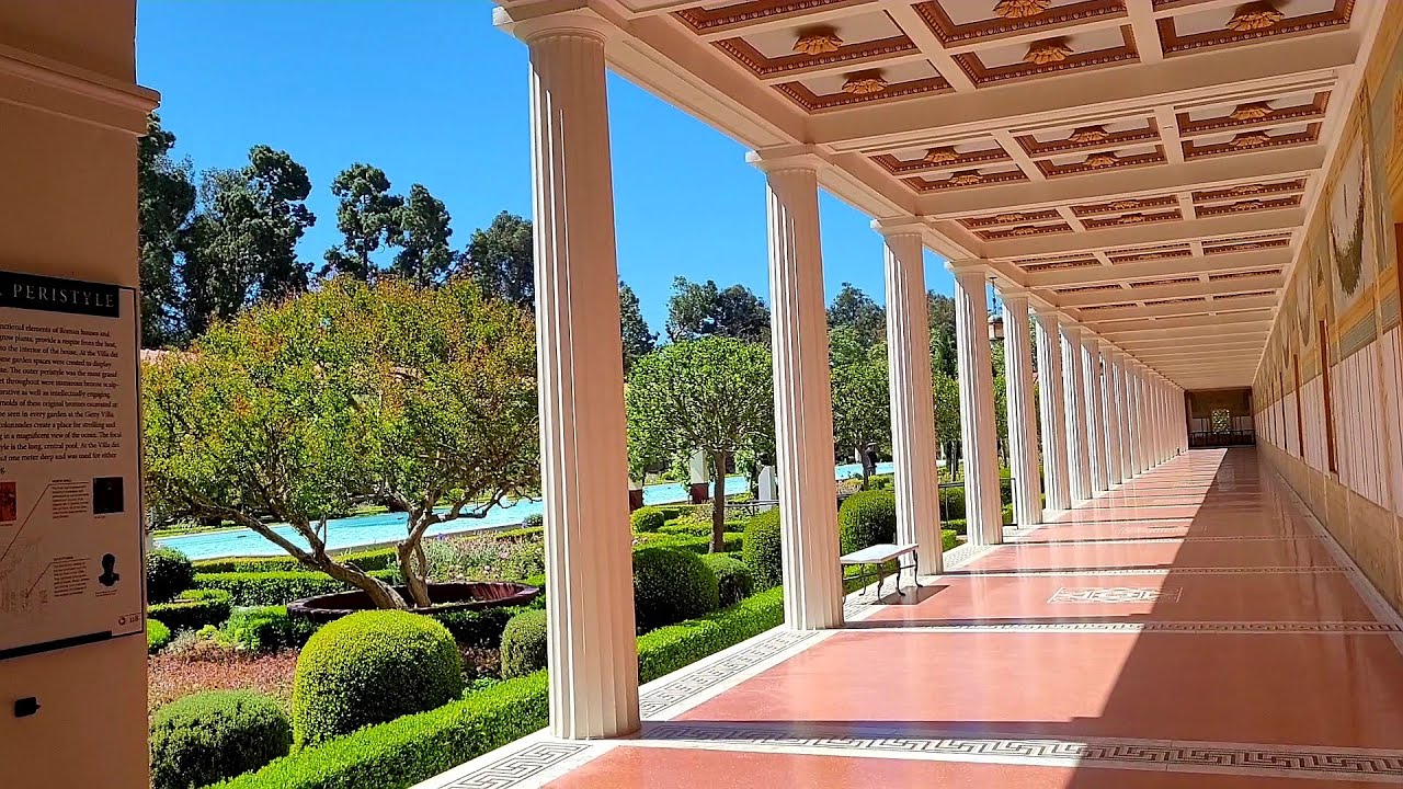 Architecture walking tour of Getty Villa Museum and Gardens in Pacific ...