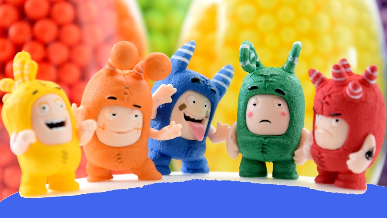 Oddbods Toys and Learn Colors with Oddbods Surprise Eggs - YouTube