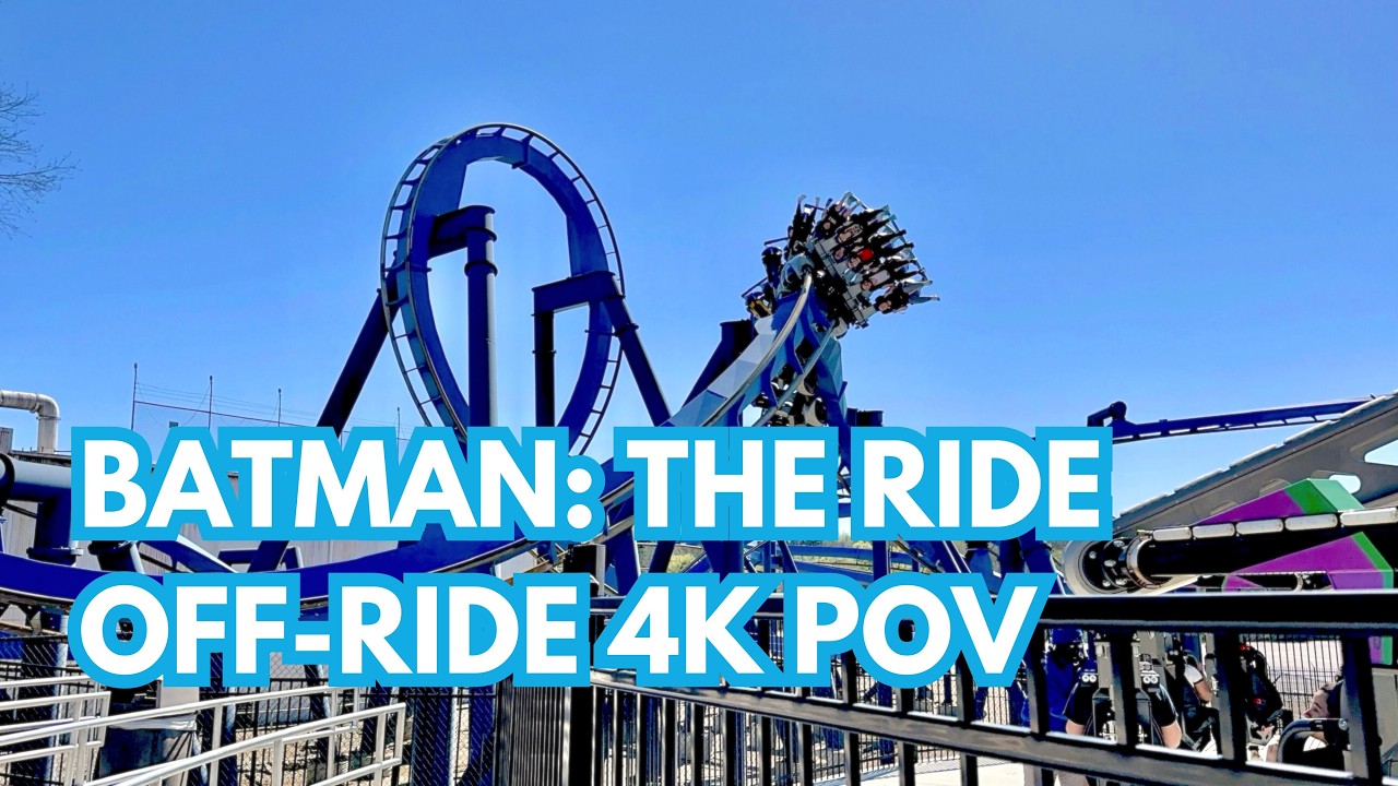 Batman: The Ride Offride 4K POV Footage - Six Flags Over Georgia - YouTube