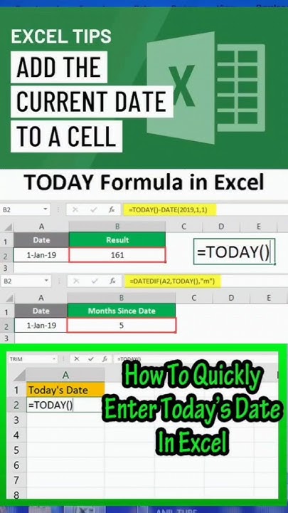How to insert current date in Excel! #exceltips #exceltricks #exceltutorial #shortvideo # ...