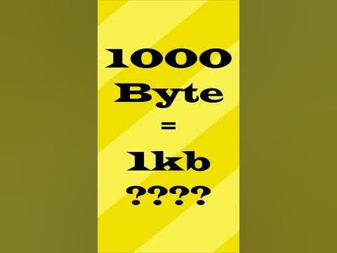 Why 1024 byte = 1Kb - YouTube