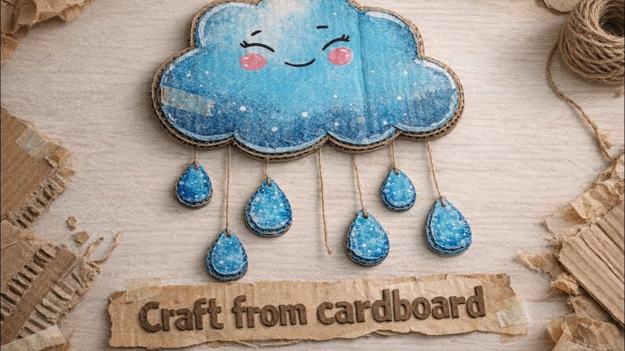 Cardboard Craft ideas | Cardboard cloud | Art and Craft - YouTube