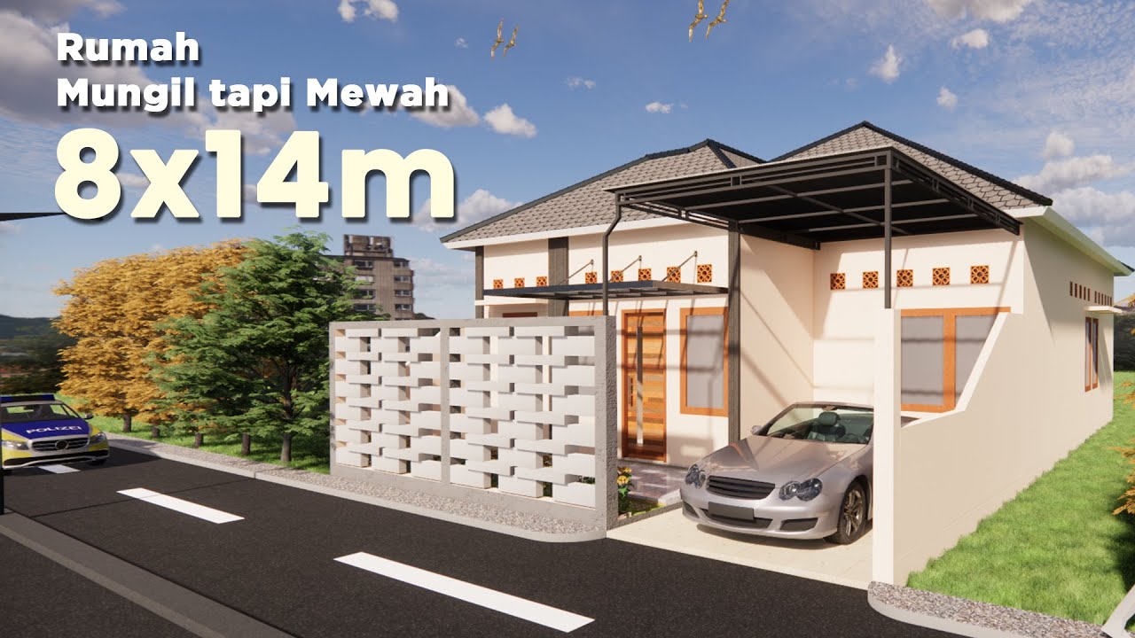 Desain rumah modern 8x14 | Mungil Tapi Mewah - YouTube