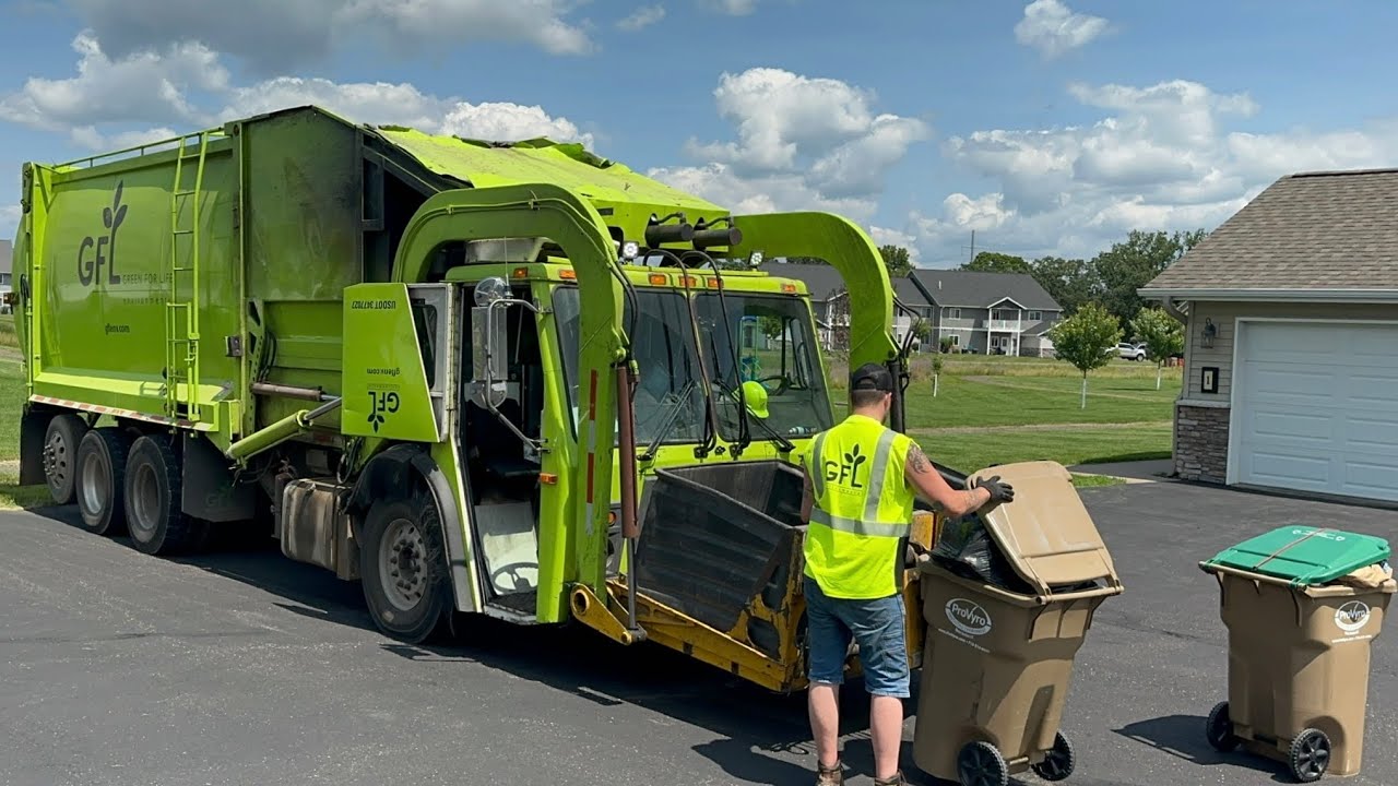 GFL Mack LEU KANN CoCollector Split Body Front Loader Garbage Truck on ...
