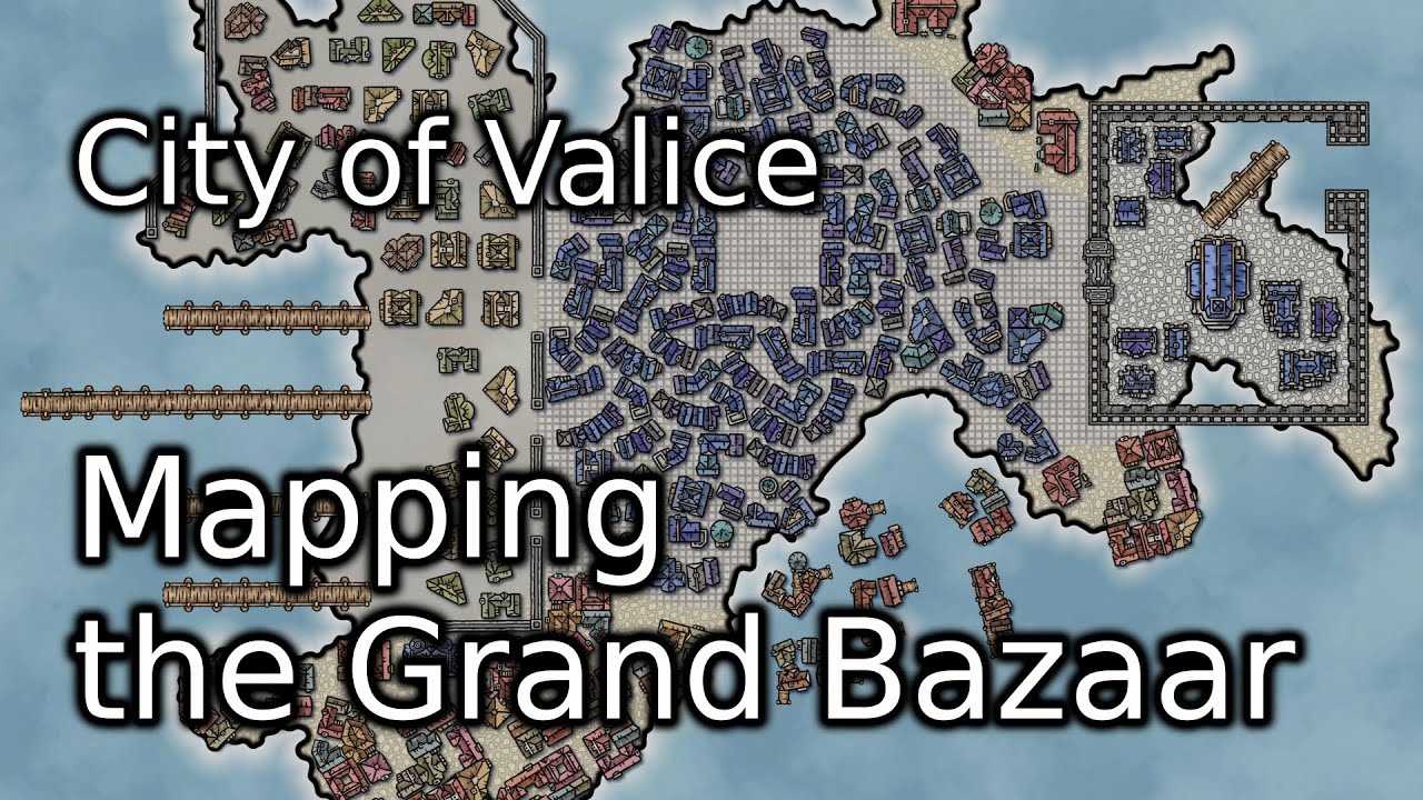 Building an RPG Setting - Mapping the Grand Bazaar - YouTube