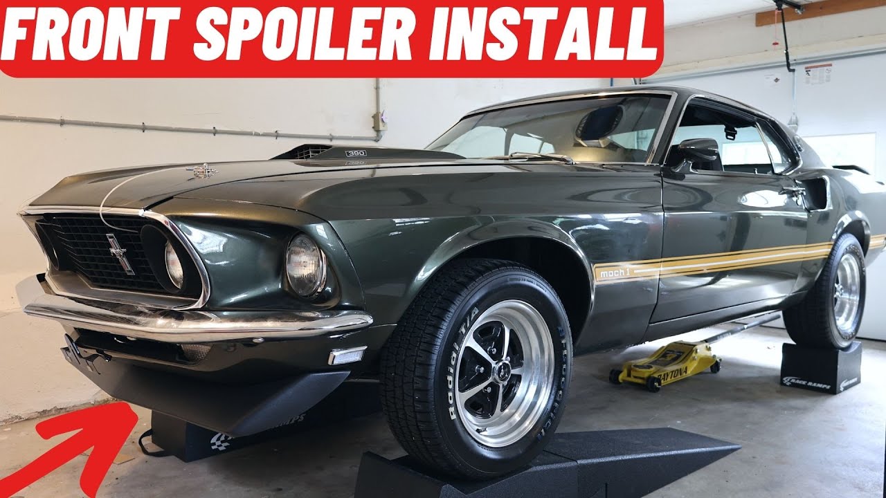 1969 Mustang Mach 1 Front Spoiler Install - YouTube