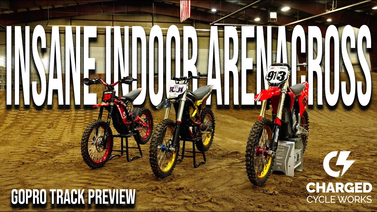 Modified Surron Ultra Bee destroys Arenacross Track! (Course Preview ...