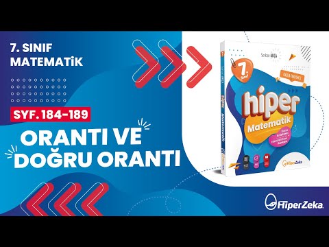 7.Sınıf - Hiper Matematik - Orantı ve Doğru Orantı - Sayfa 184-189