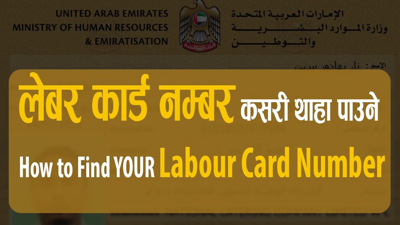 लेबर कार्ड नम्बर कसरी थाहा पाउने || How to Find Your Labor Card Number ...
