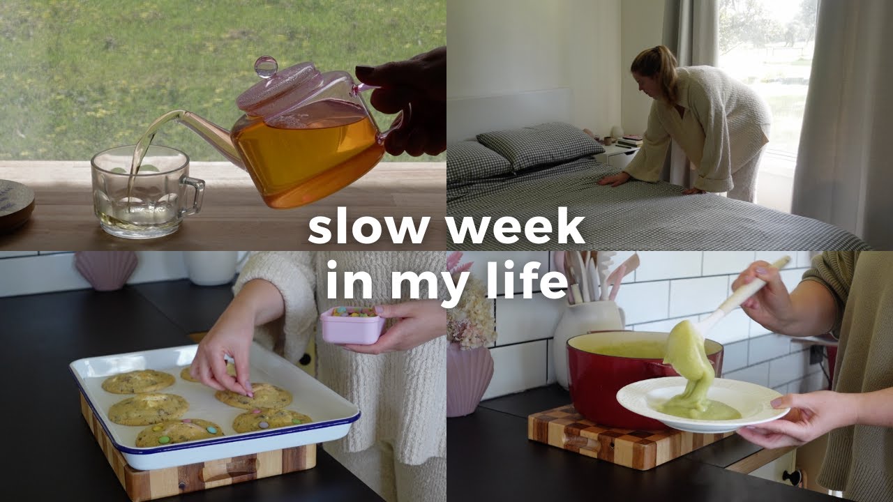 Slow week in my life | Cozy baking, cleaning, organization, self care ...